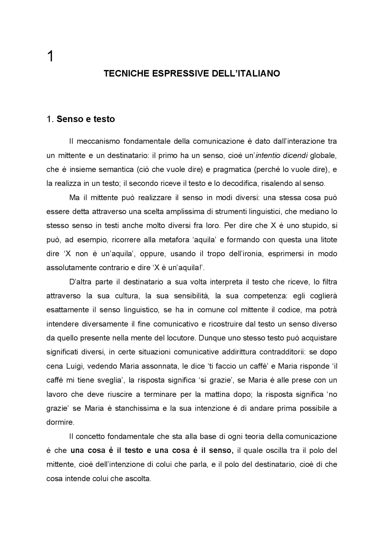 Tecniche Espressive Dellitaliano Docsity