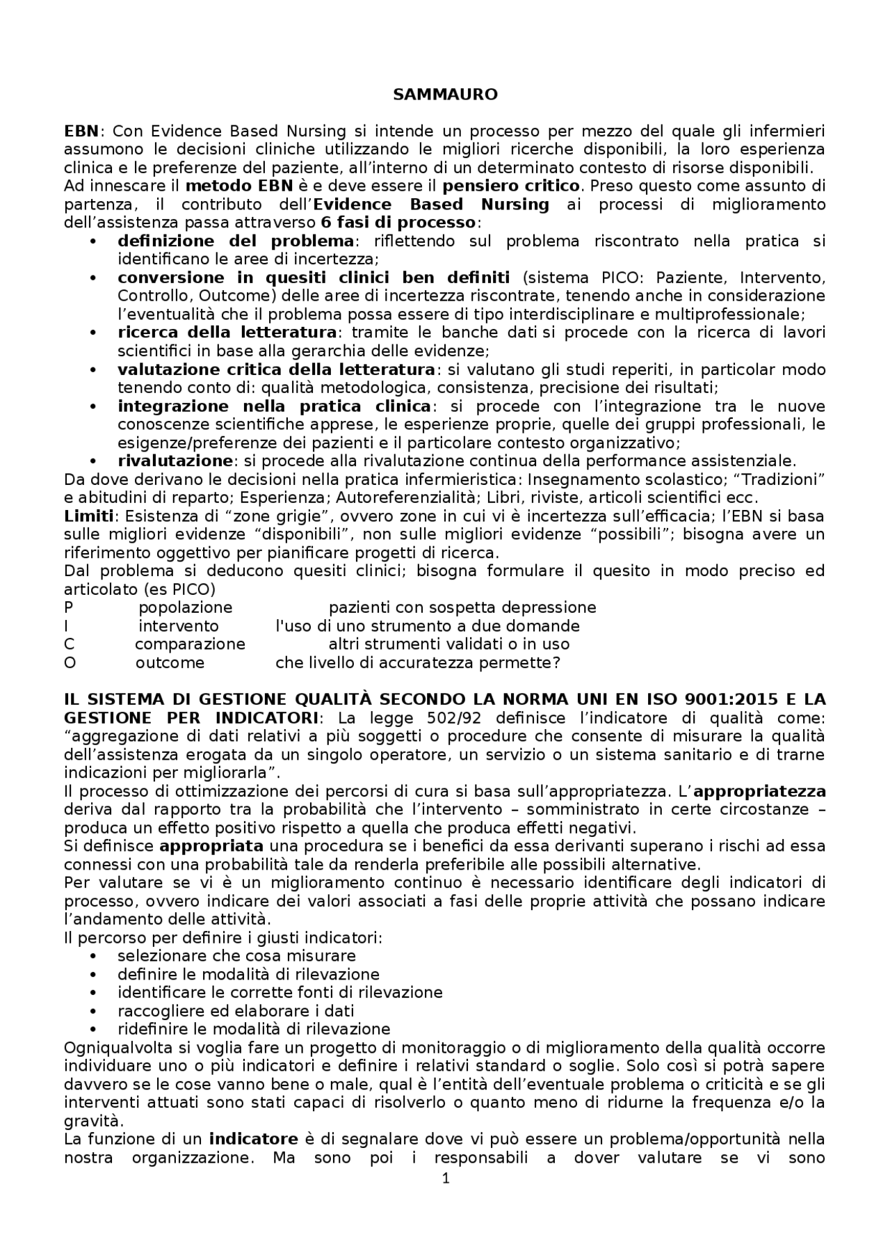 Infermieristica 5 Tor Vergata Docsity