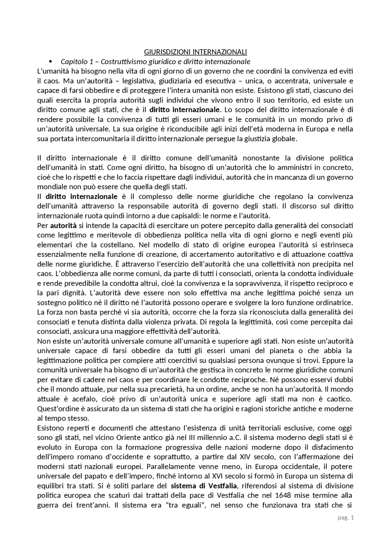 Carlo Focarelli Giurisdizioni Internazionali Docsity