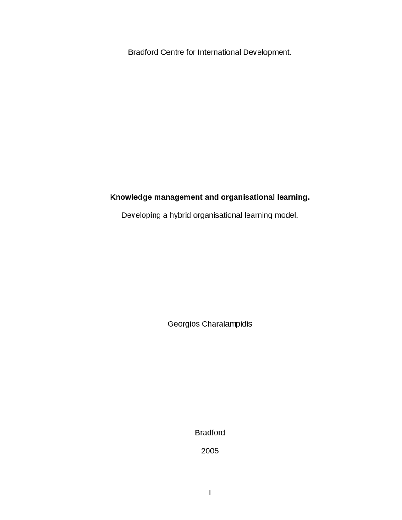 Strategic Management Of Knowledge And Organisational Learning Docsity