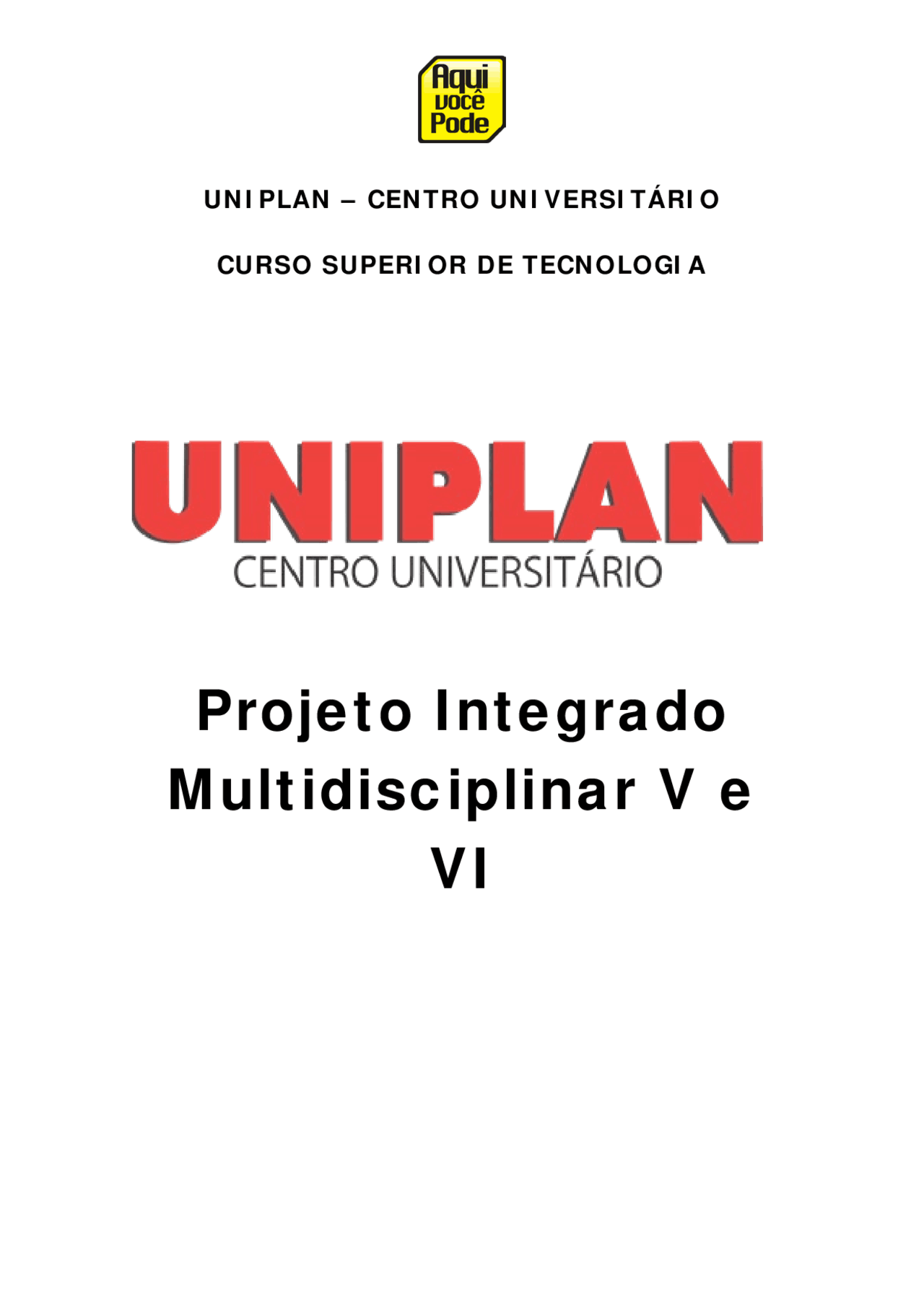 Pim V Projeto Integrado Docsity