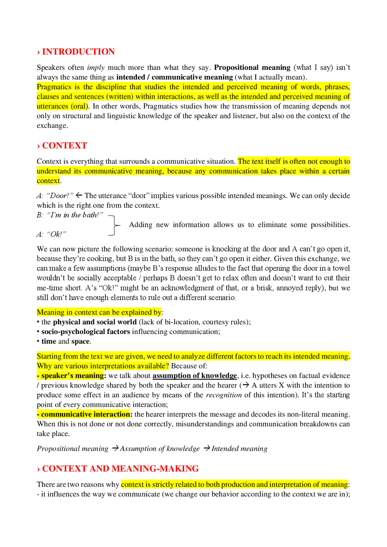Riassunti Modulo Teorico Inglese Iii Zurru Docsity