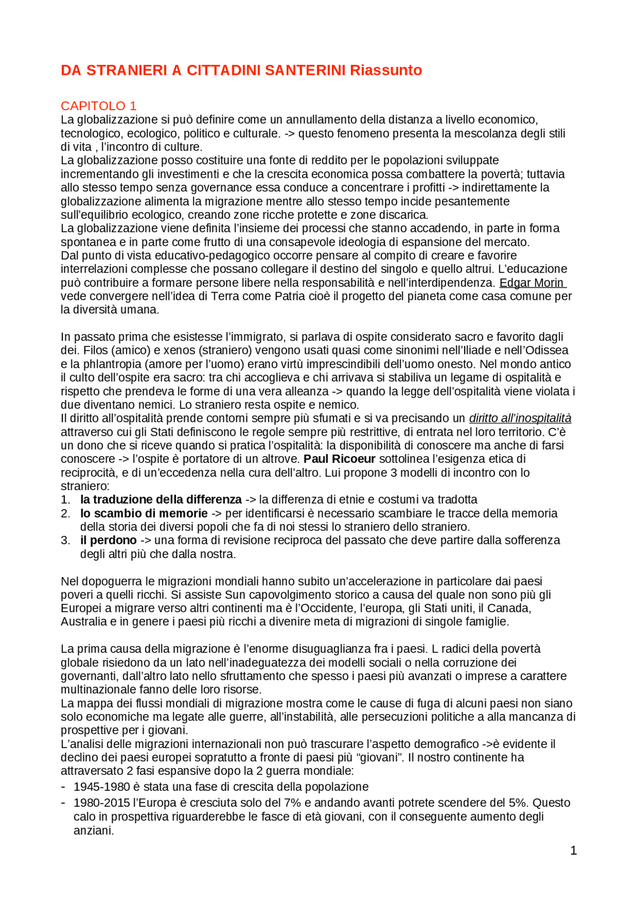Da Stranieri A Cittadini Docsity