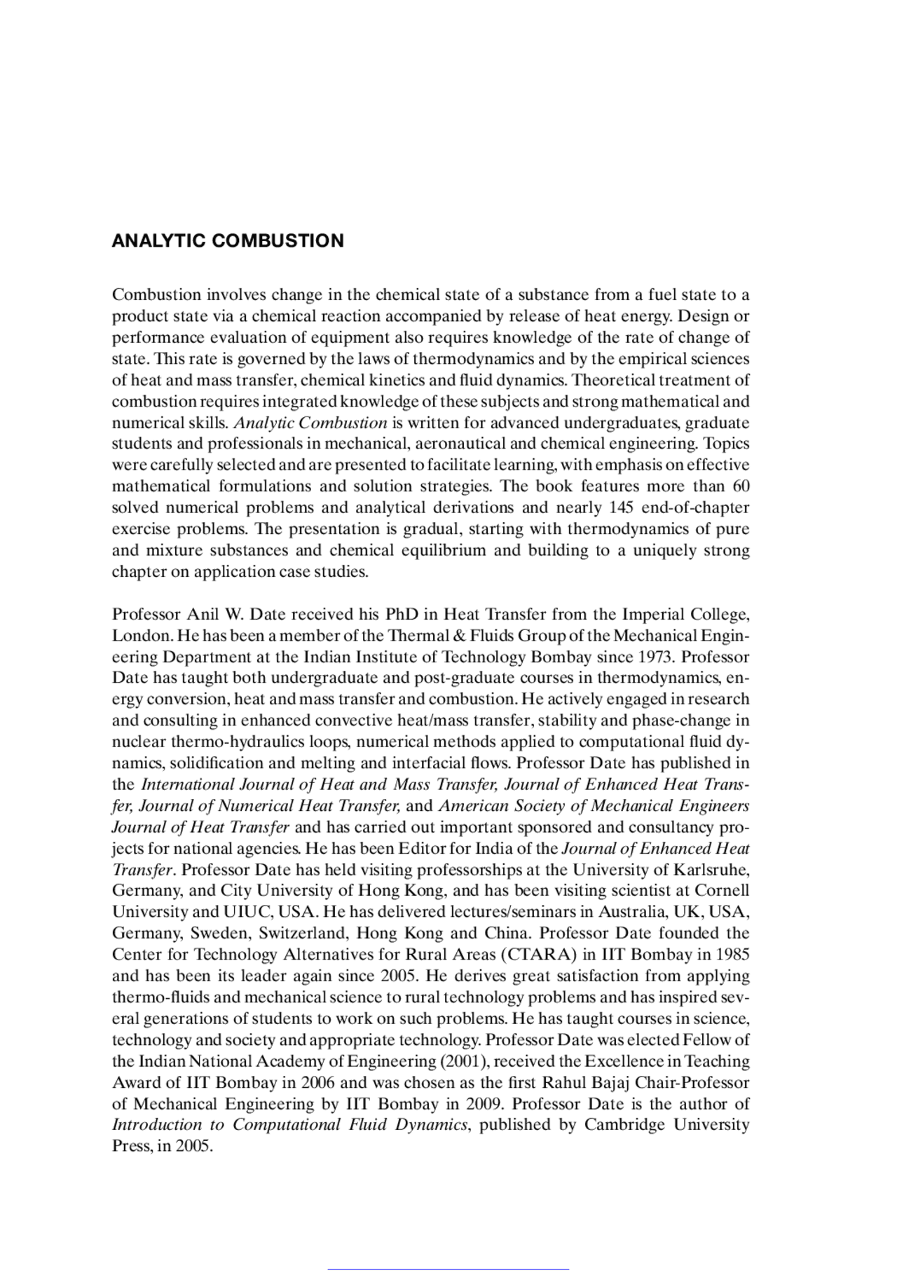 Analytic Combustion Docsity