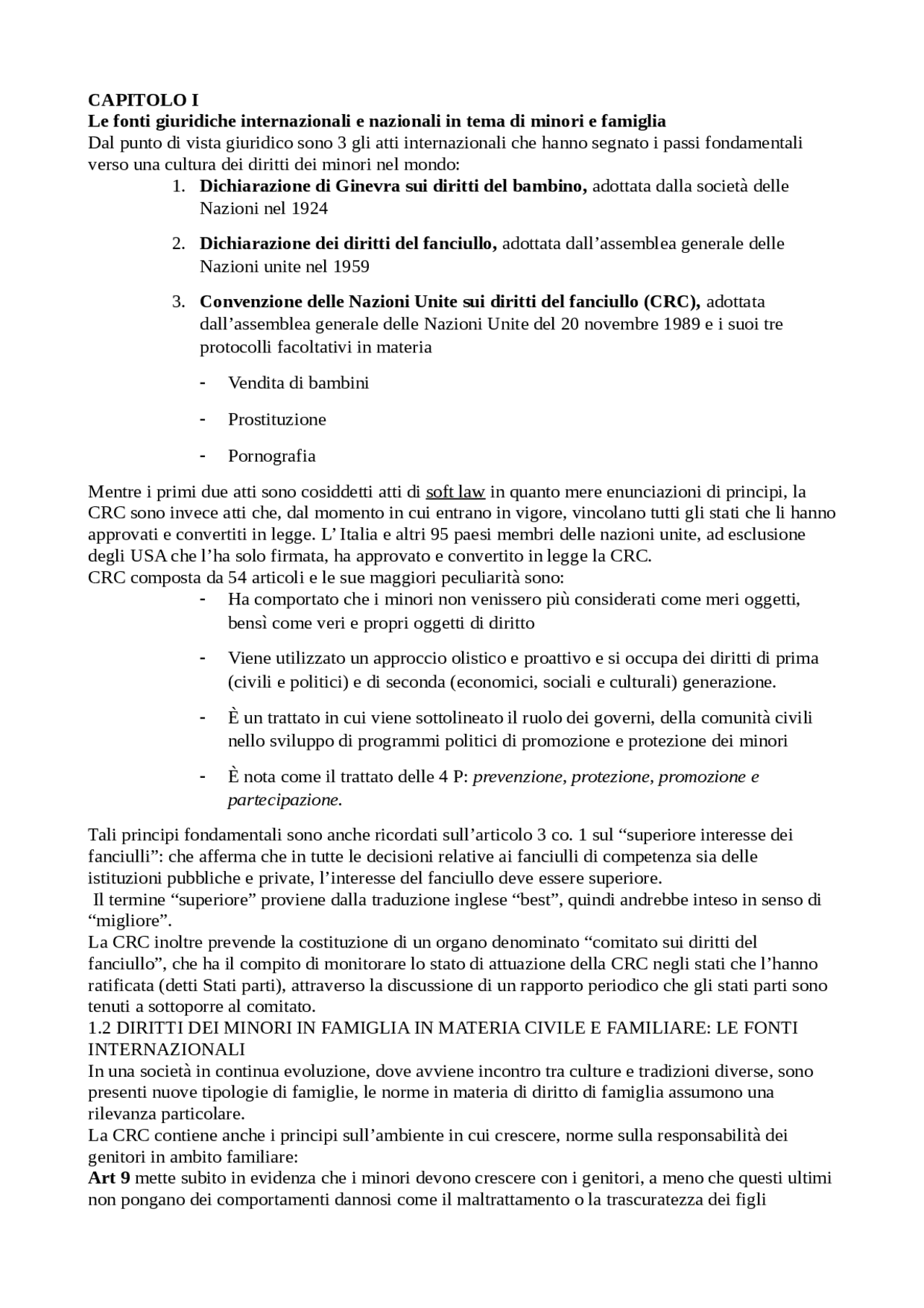 Diritto Minorile E Di Famiglia Docsity