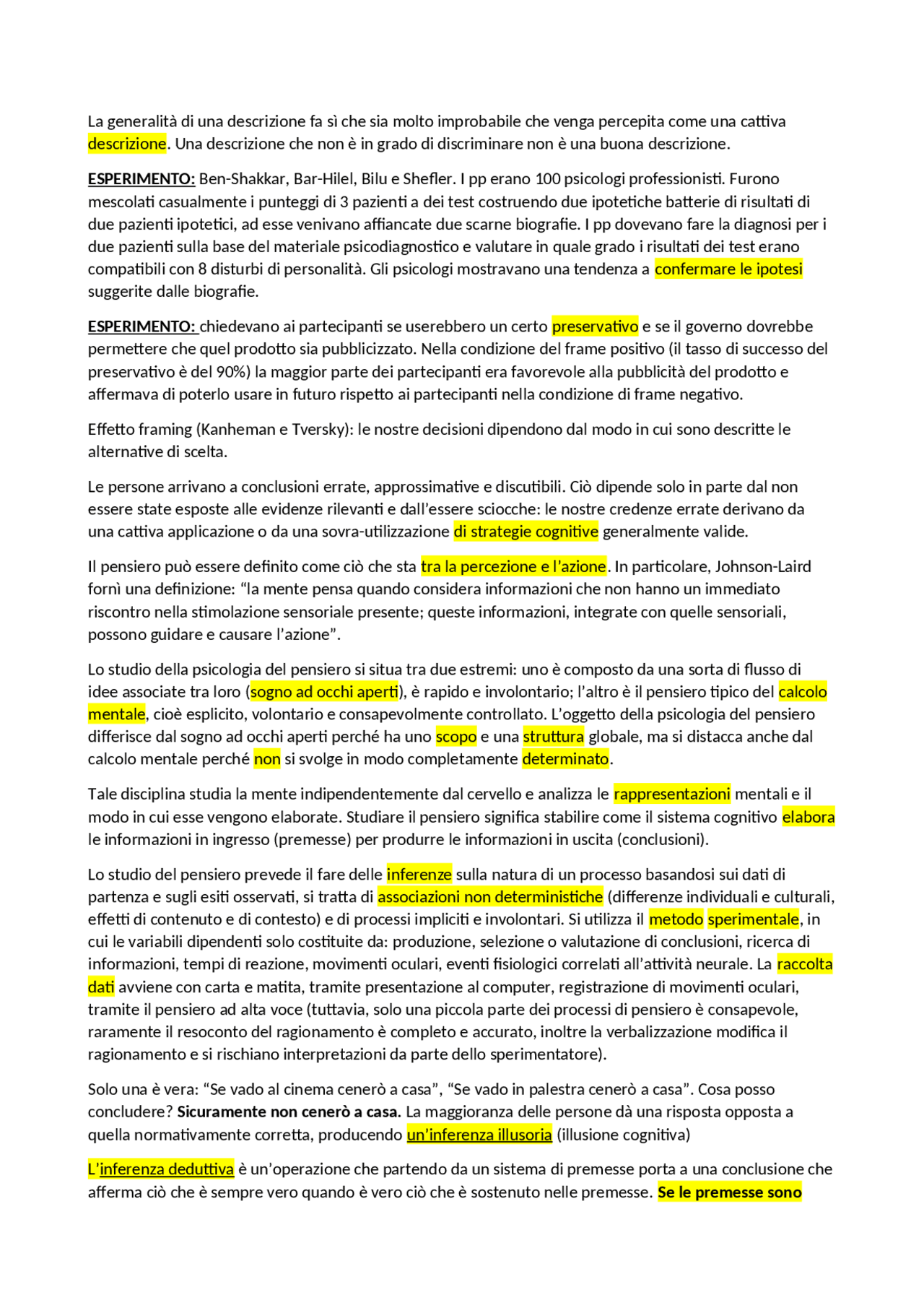 Riassunto Appunti E Slides Docsity
