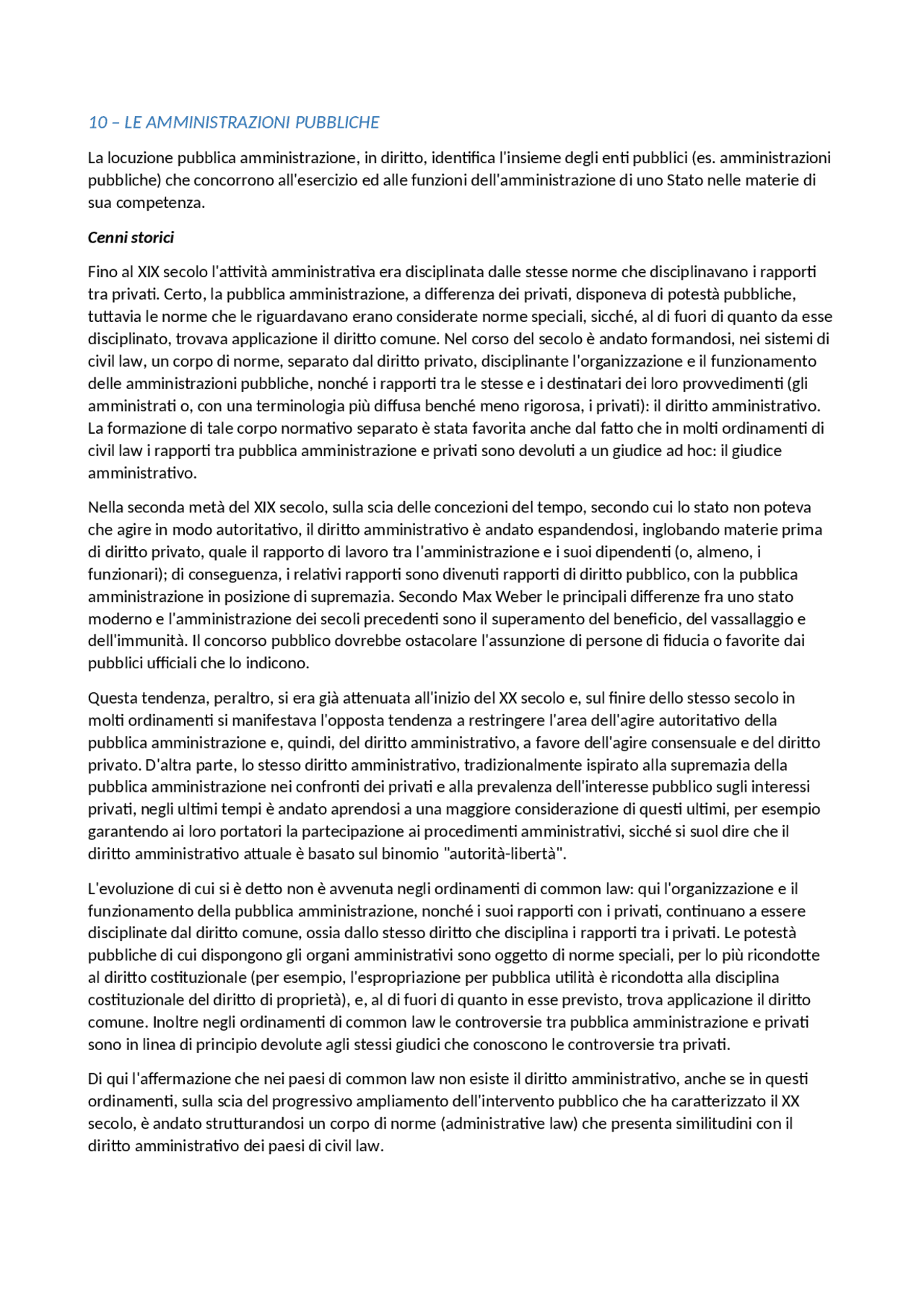 10 Le Amministrazioni Pubbliche Docsity