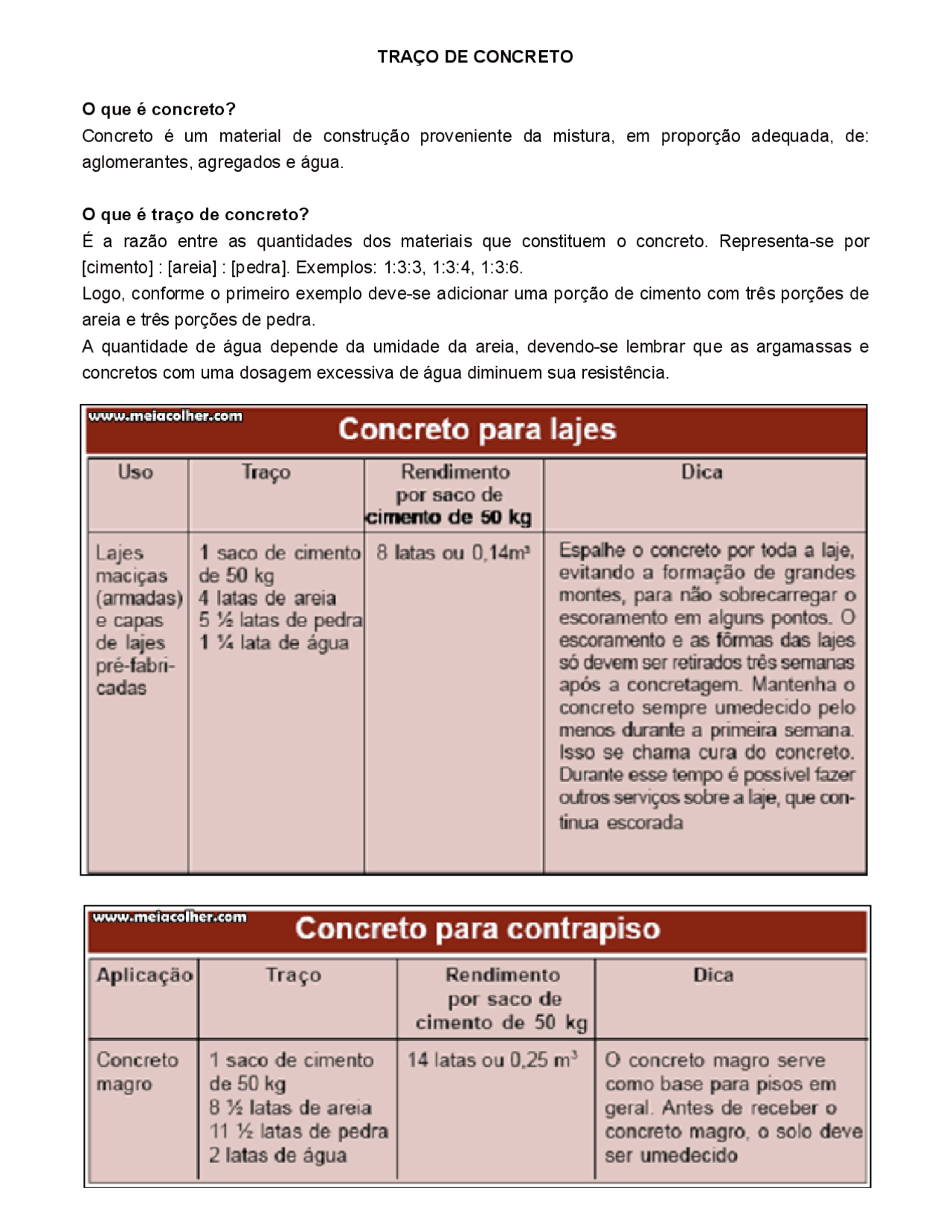 Concreto E Argamassa Docsity