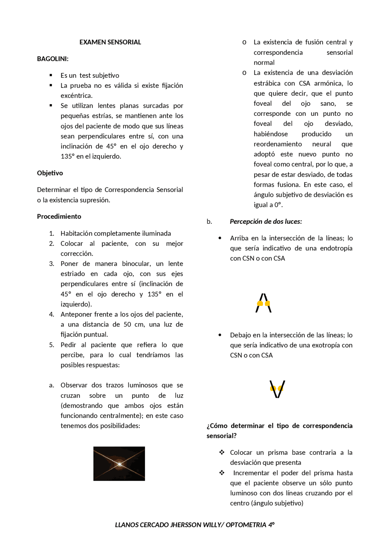 Examen Sensorial Ocular Apuntes De Anatomía Aplicada Docsity