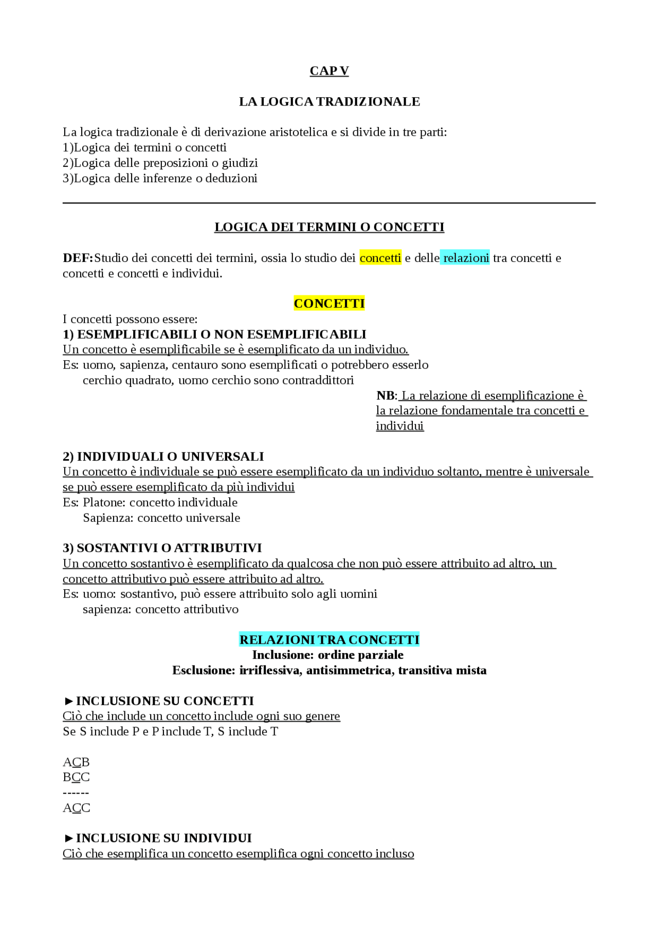 Riassunto Cap 5 Di Logica Docsity