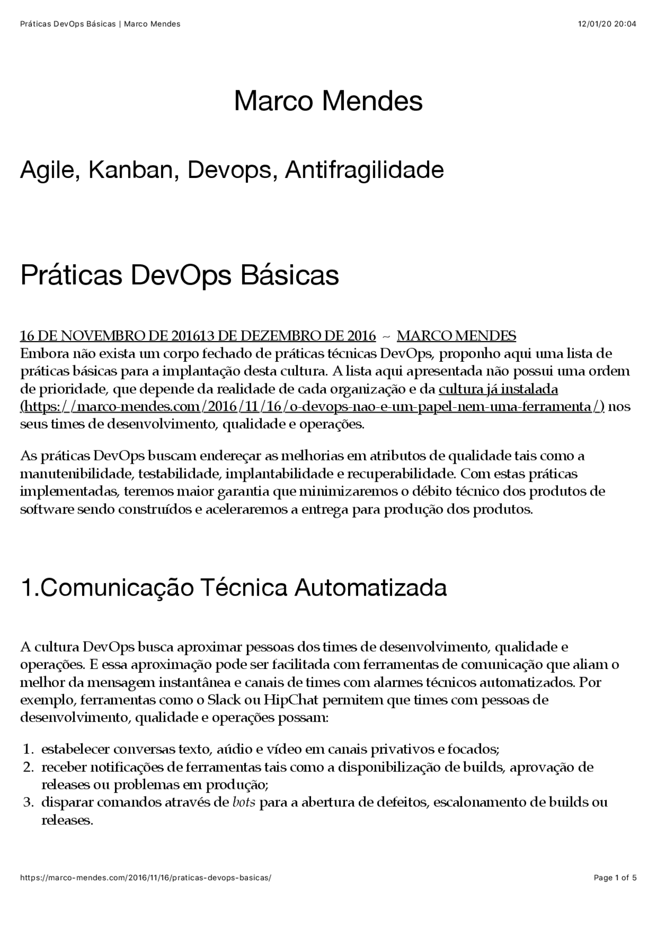 Práticas de DevOps Básicas - Docsity