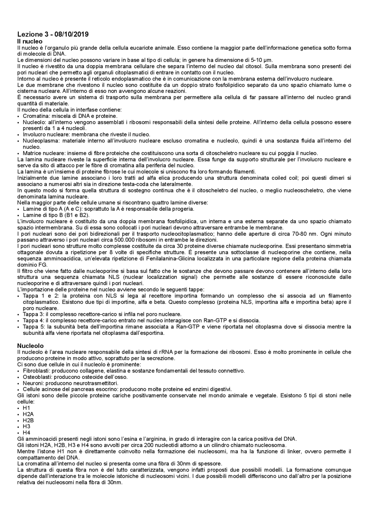 Appunti Di Biologia Cellulare Docsity