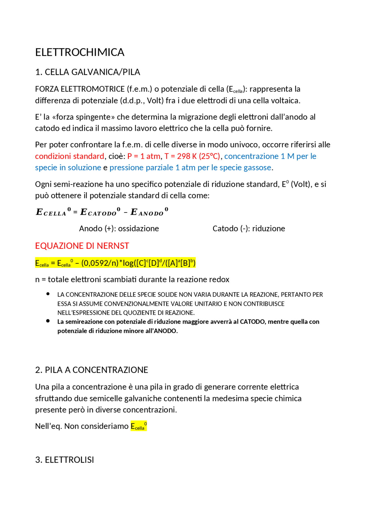 Chimica Appunti E Formule Docsity