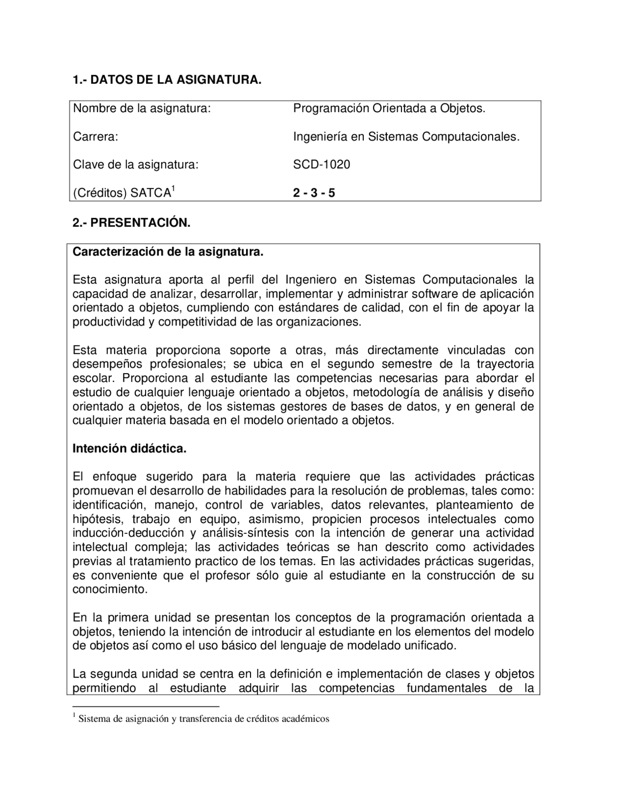 ProgramaciÓn Orientada A Objetos Docsity