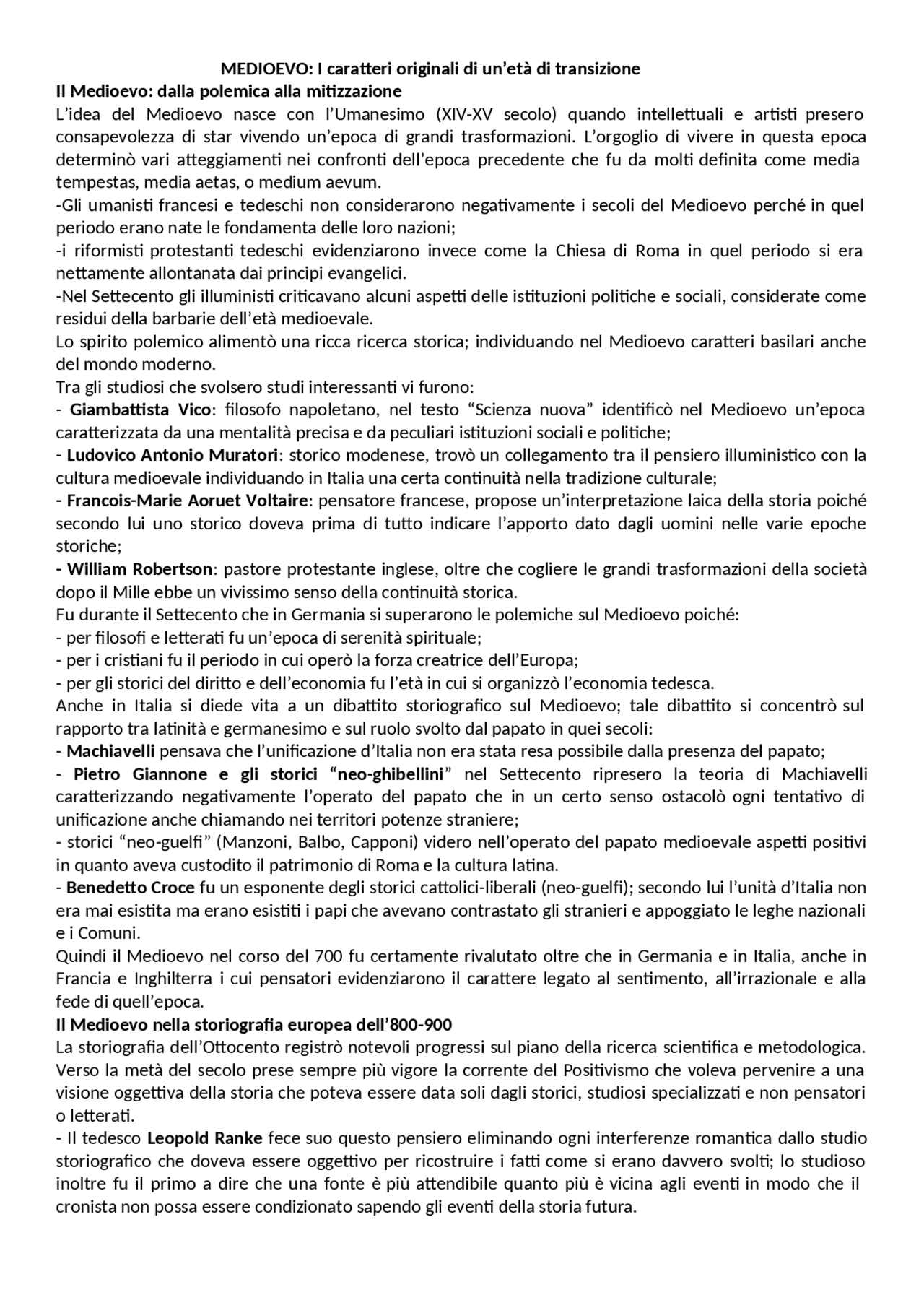 Storia Medievale Riassunto Manuale Docsity