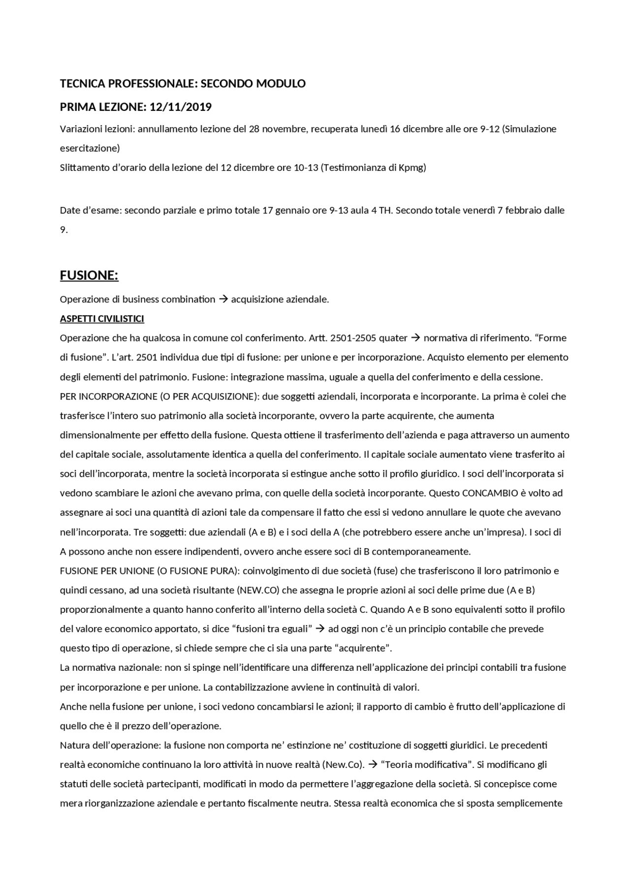 Tecnica Professionale Docsity