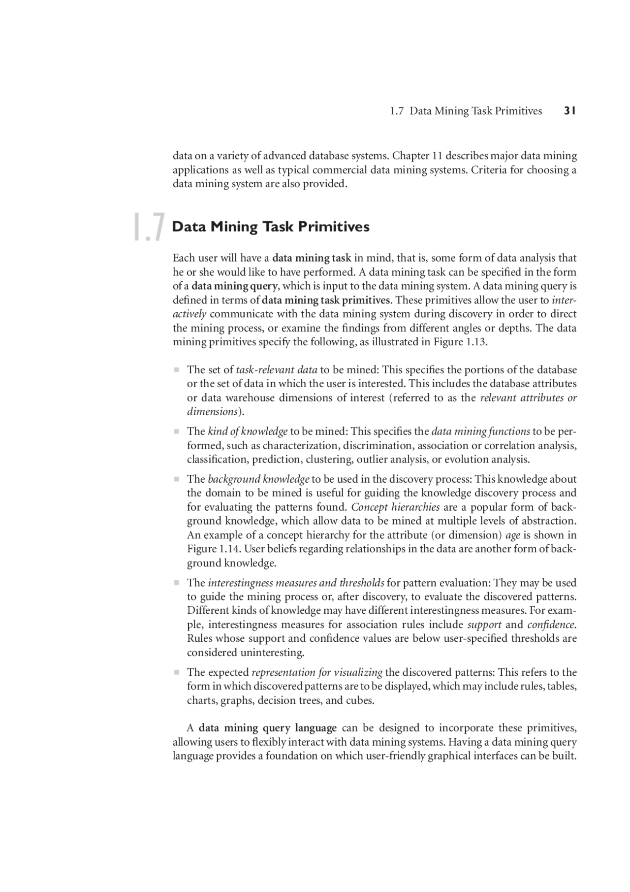 Data Mining Task Primitives Docsity