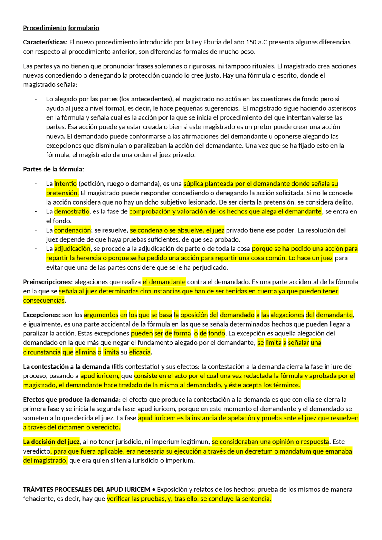 Procedimiento formulario - Docsity