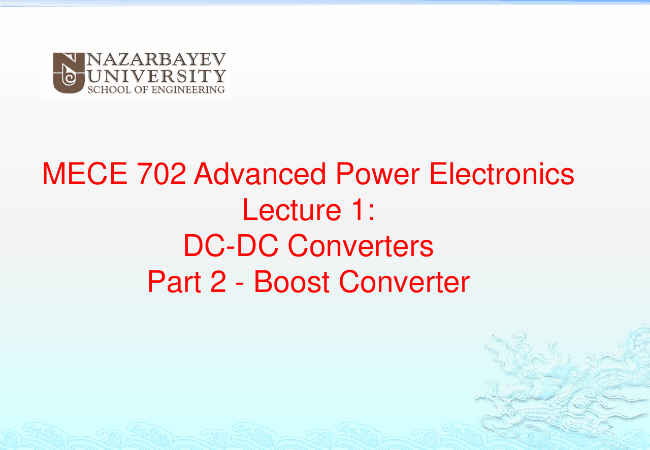 Advanced Power Electronics - Docsity