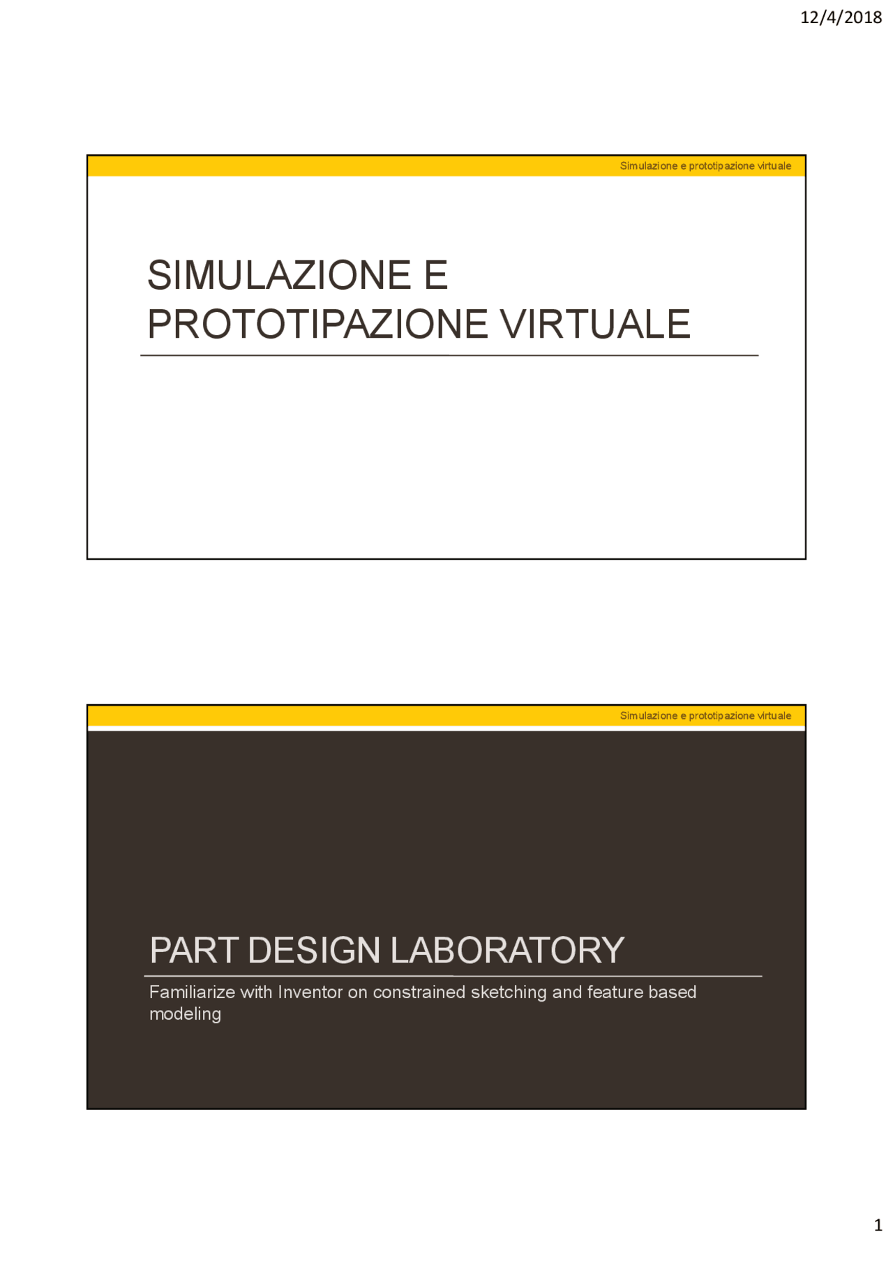 Programma Modellazione 3d Inventor Docsity
