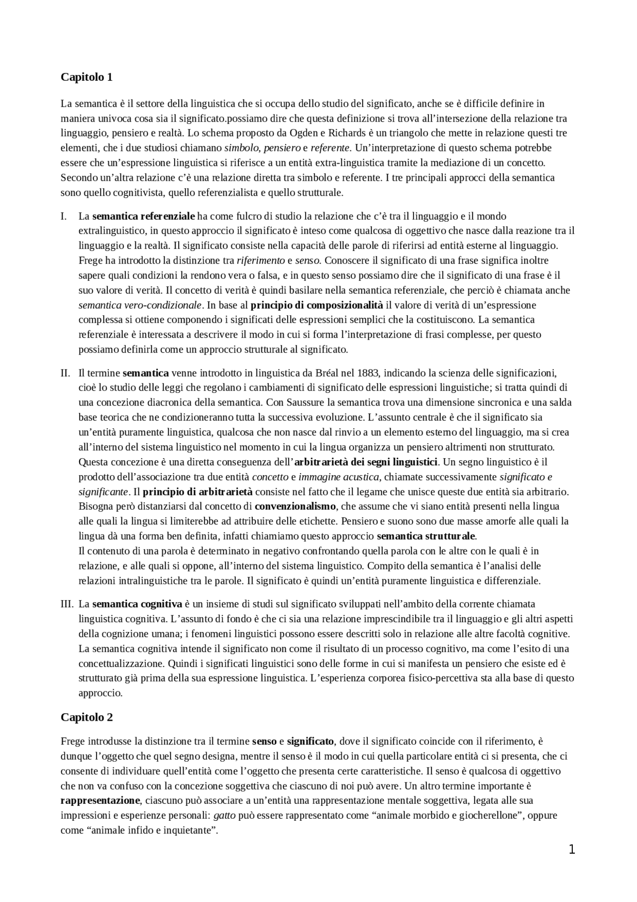 Lessico E Semantica Docsity