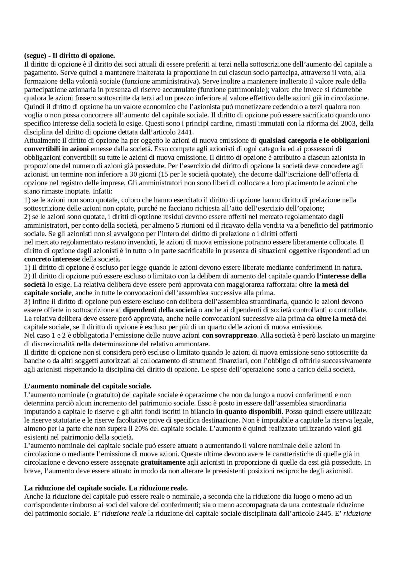 Riassunti Di Diritto Commerciale Docsity