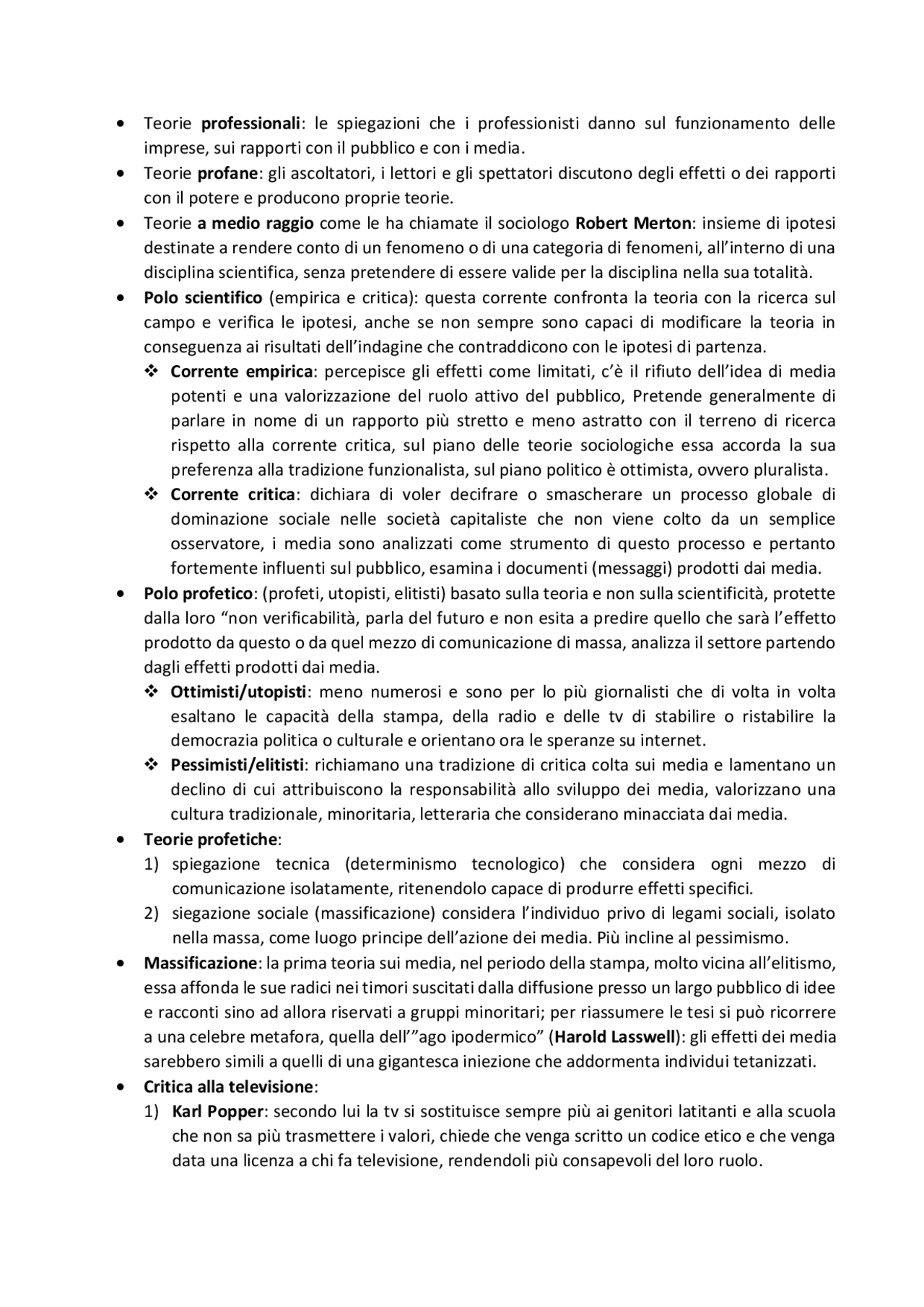 Schemariassunto Bourdon Introduzione Ai Media Docsity