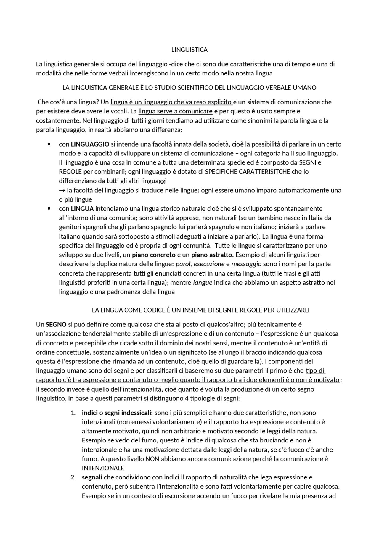 Appunti Linguisitica Prof Scala Docsity