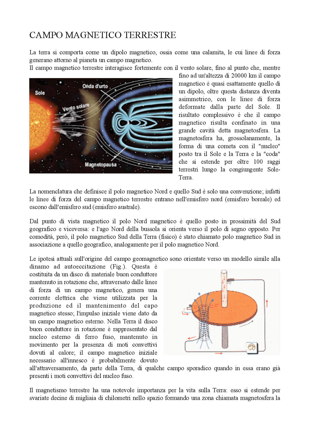 Paleomagnetismi Fisica Per Liceo Scientifico Docsity
