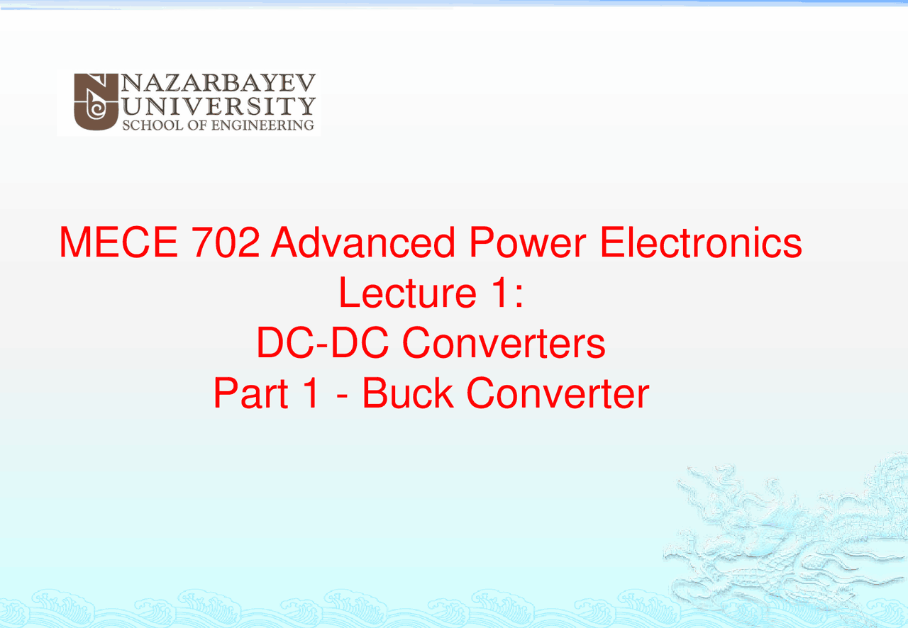Advanced Power Electronics Docsity