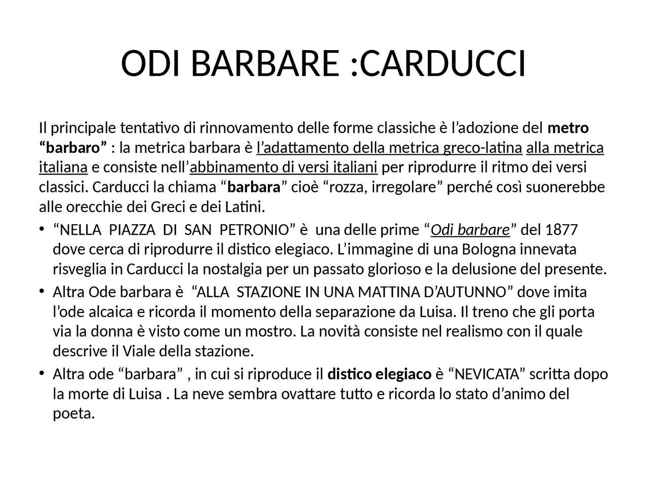 Carducci E Baudelaire Riassunti Maturità Docsity