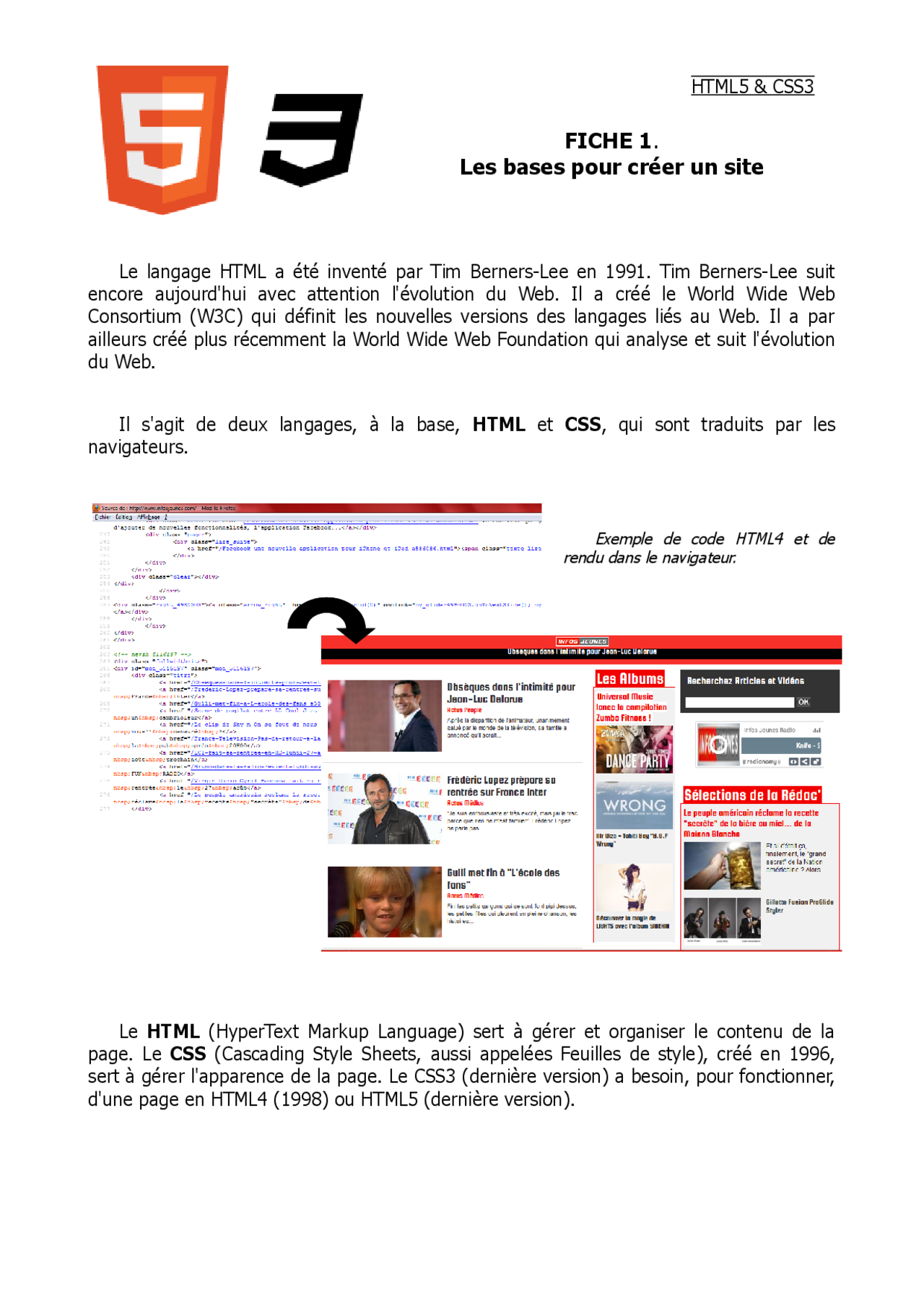 Html And Css Développement Web Et Programmation Docsity