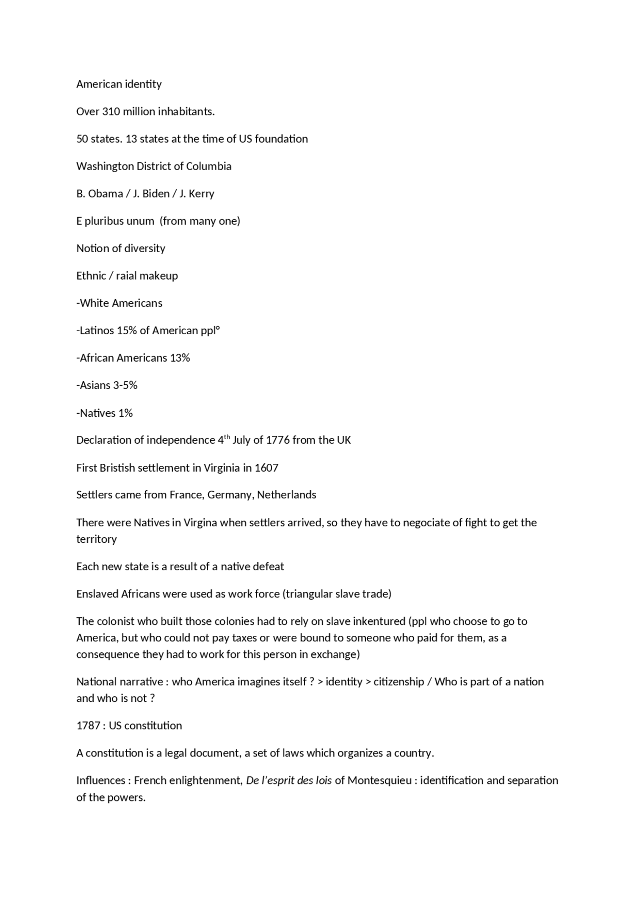 Us Civilization Notes Docsity