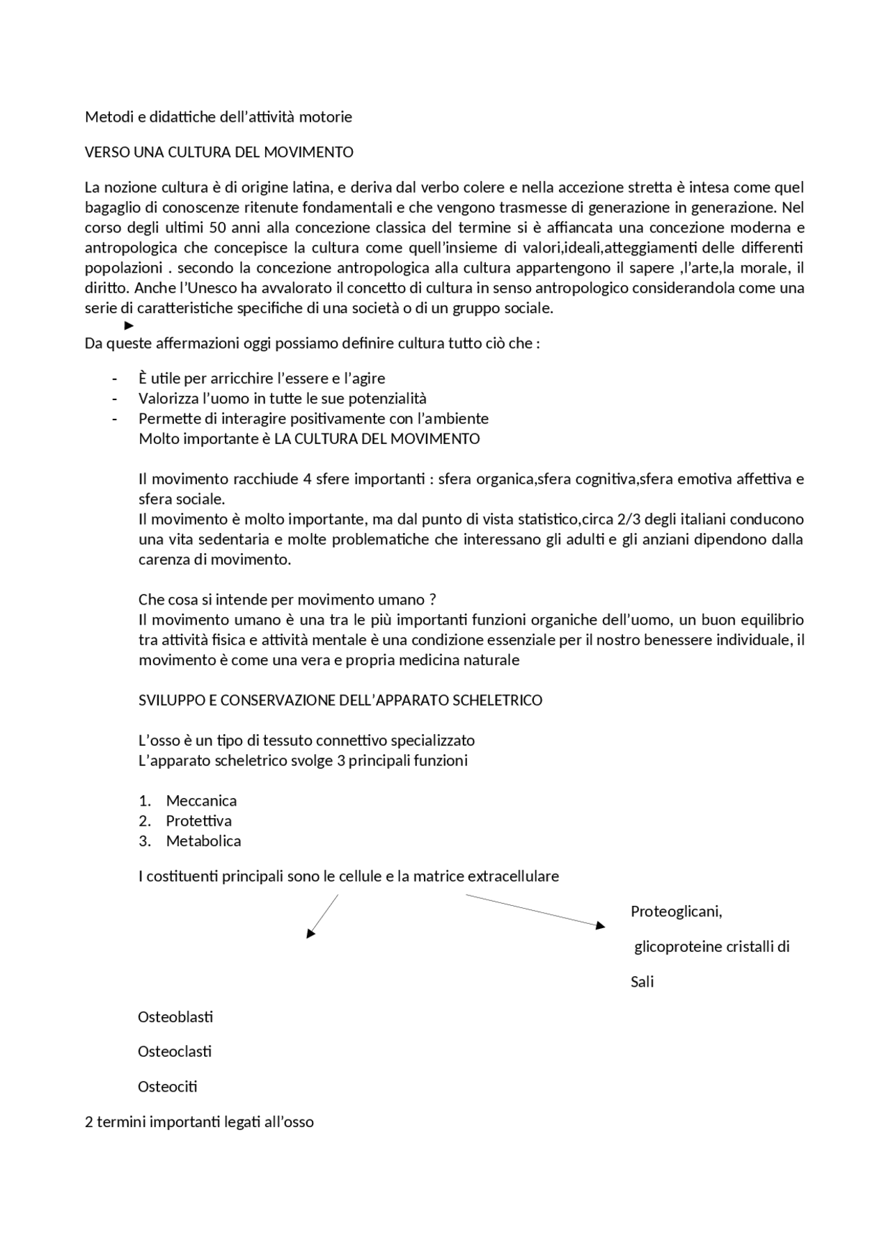 Metodi E Didattiche Delle Attività Motoria Docsity