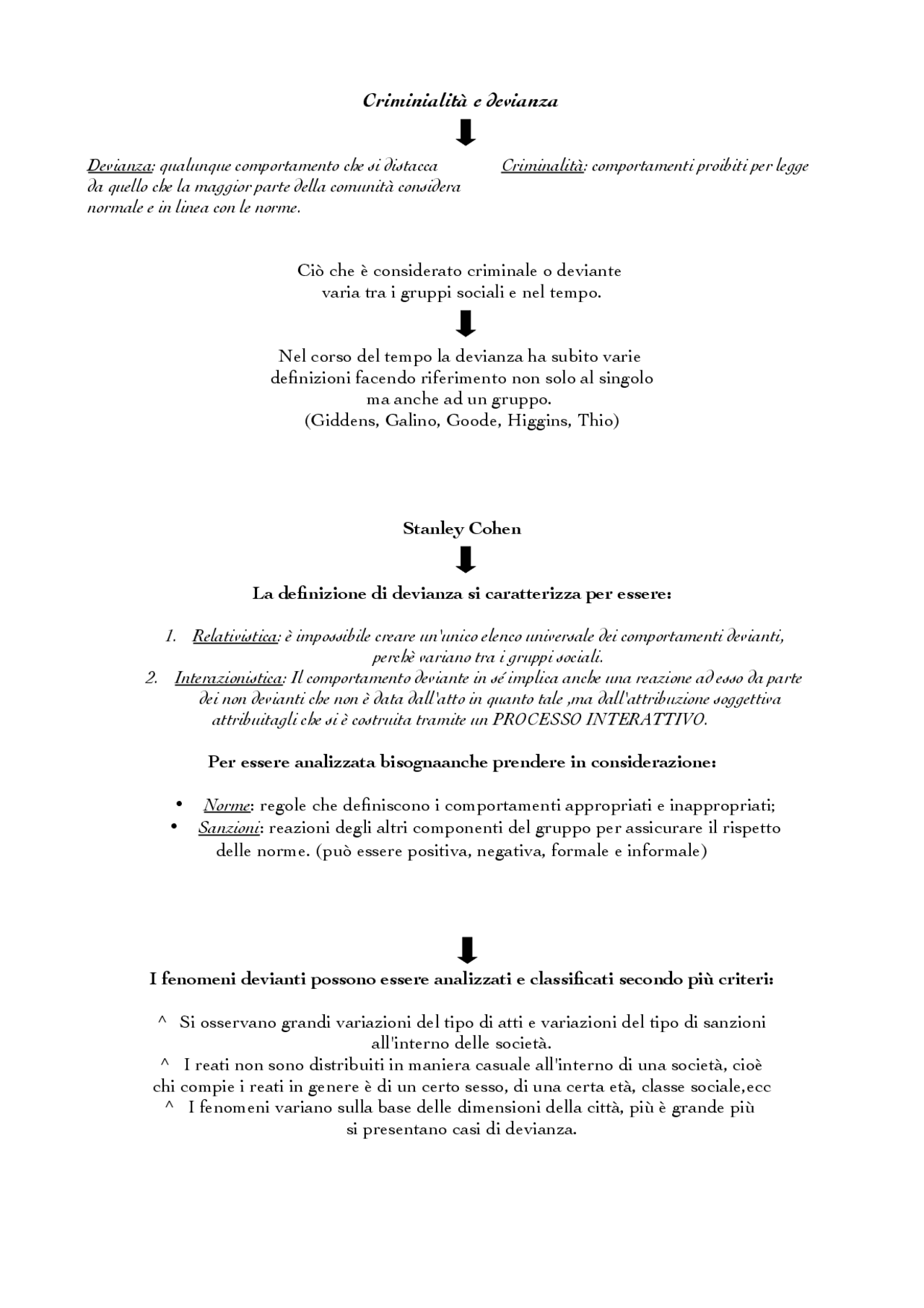 La Devianza E La Criminalita Docsity