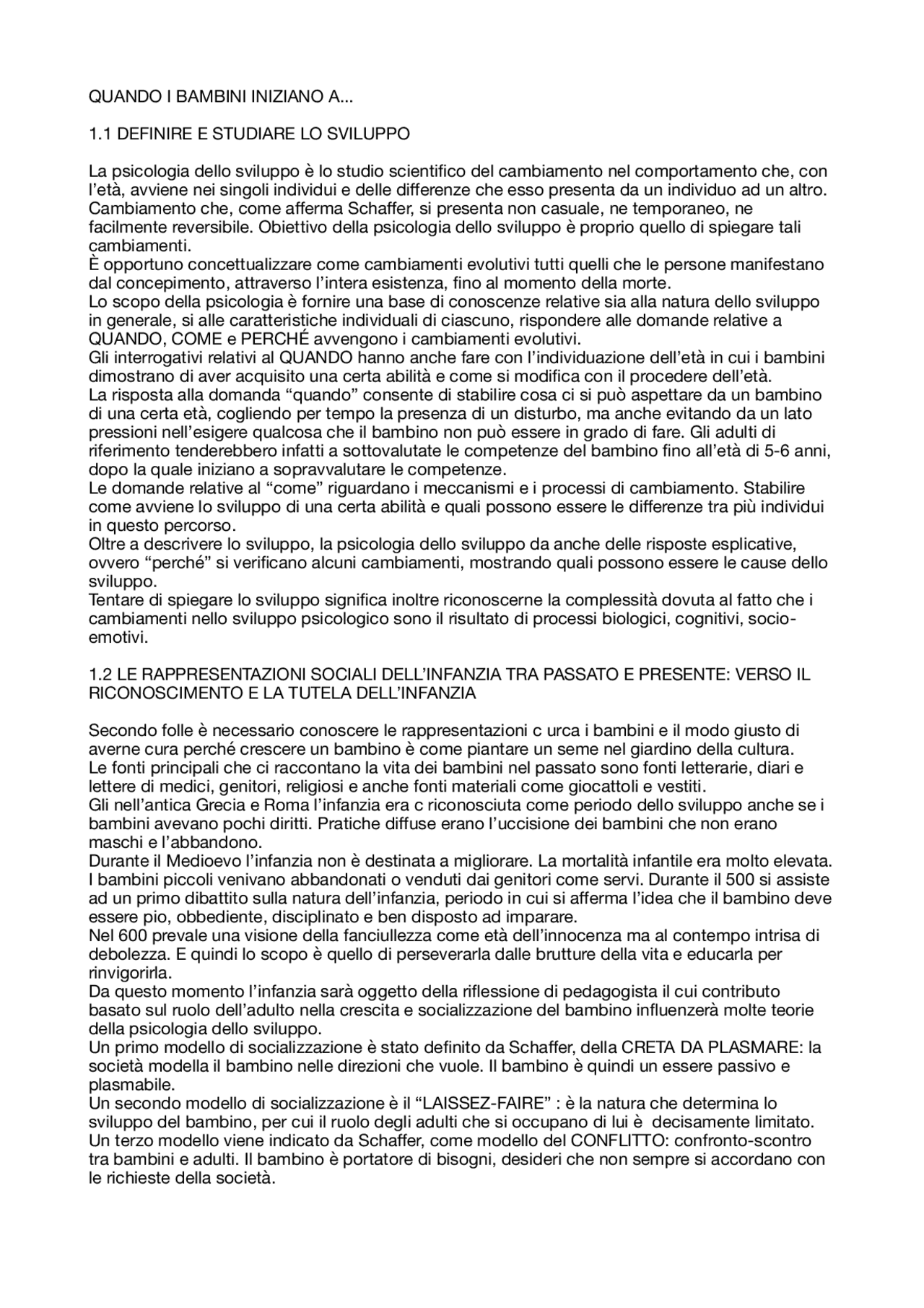 Quando I Bambini Inziano A Docsity