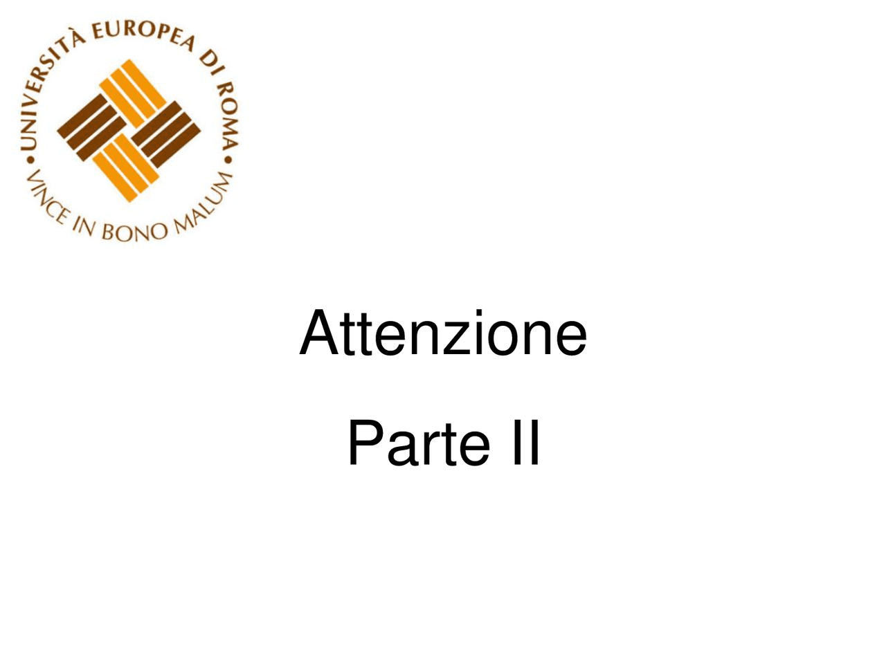 Attenzione E Basi Neurali Slide Di Neuroscienza Cognitiva Docsity
