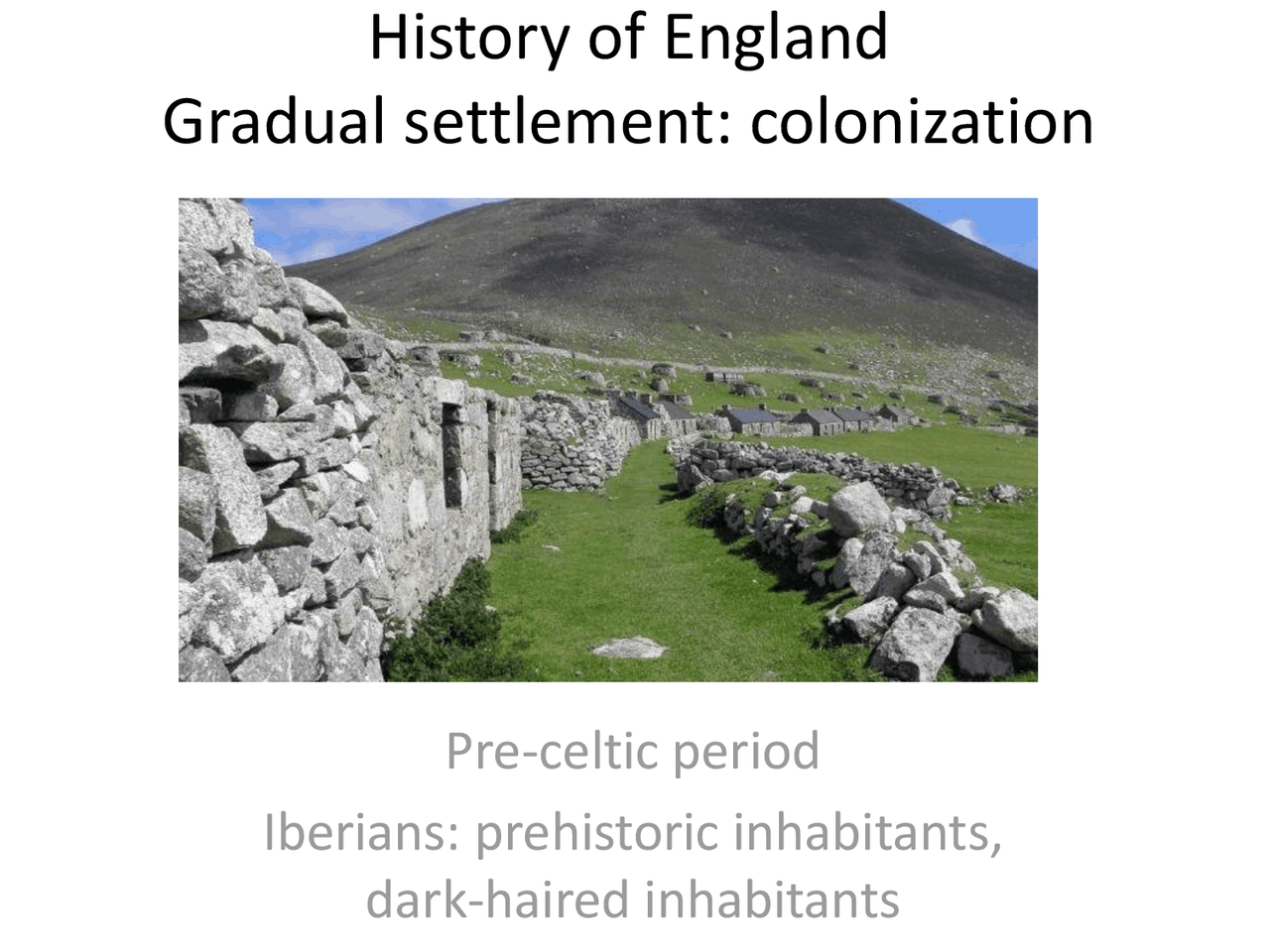 History of England - Gradual settlement: colonization - Docsity