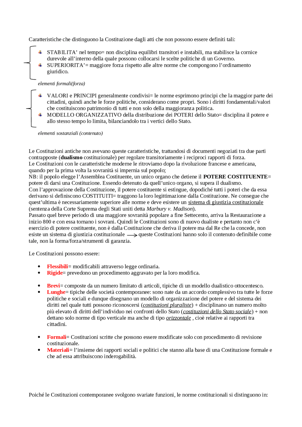 Riassunto Di Diritto Costituzionale Docsity