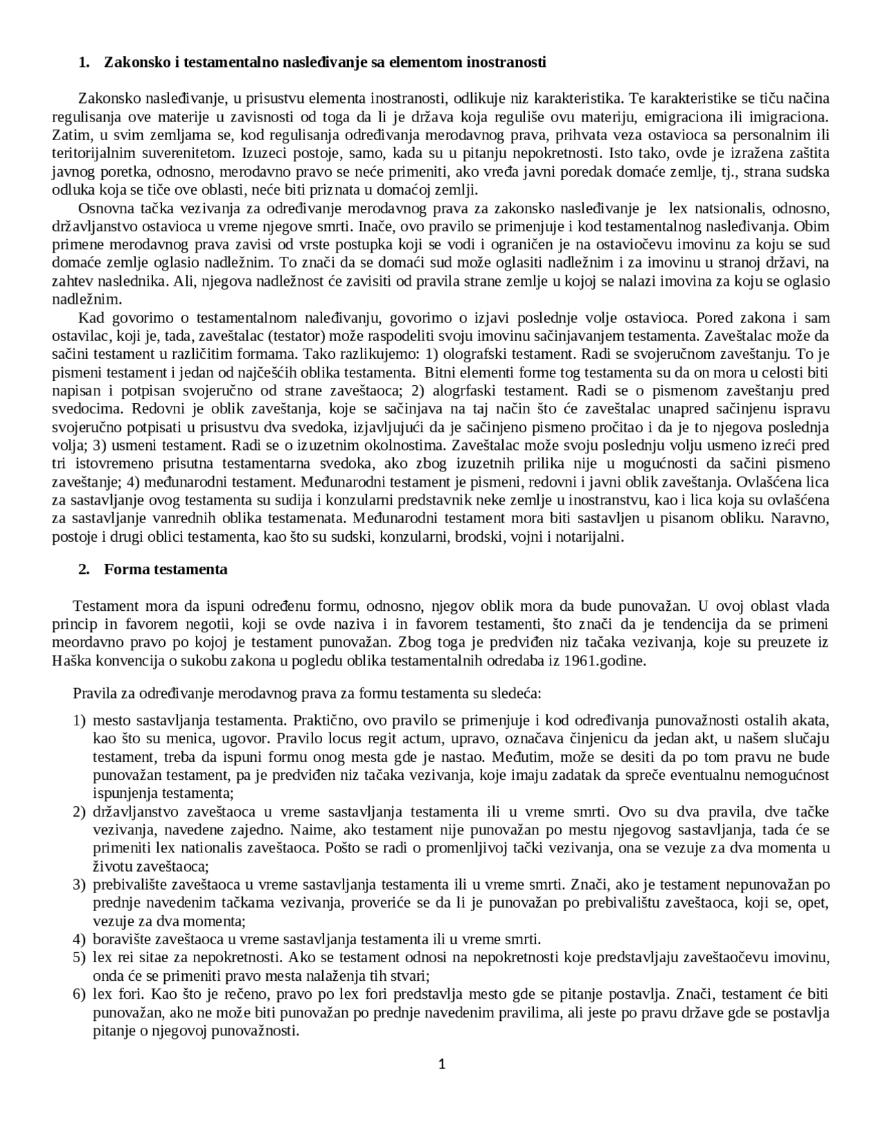 Mpp Skripta Za Ispit Rezime Predlog Međunarodno Privatno Pravo Docsity