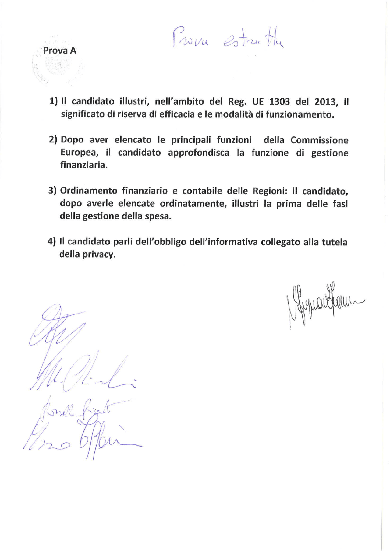 Prova Scritta Assistente Amministrativo Estratta Docsity