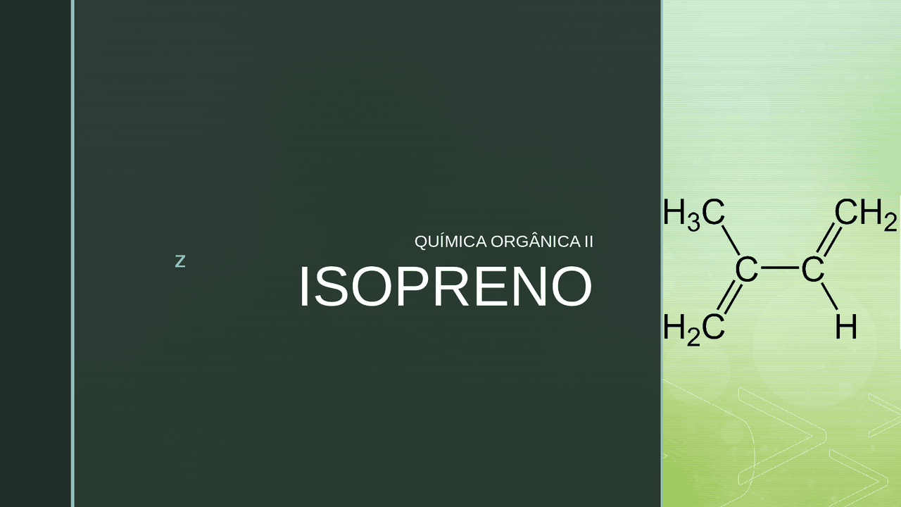 Apresentação sobre isopreno - Docsity