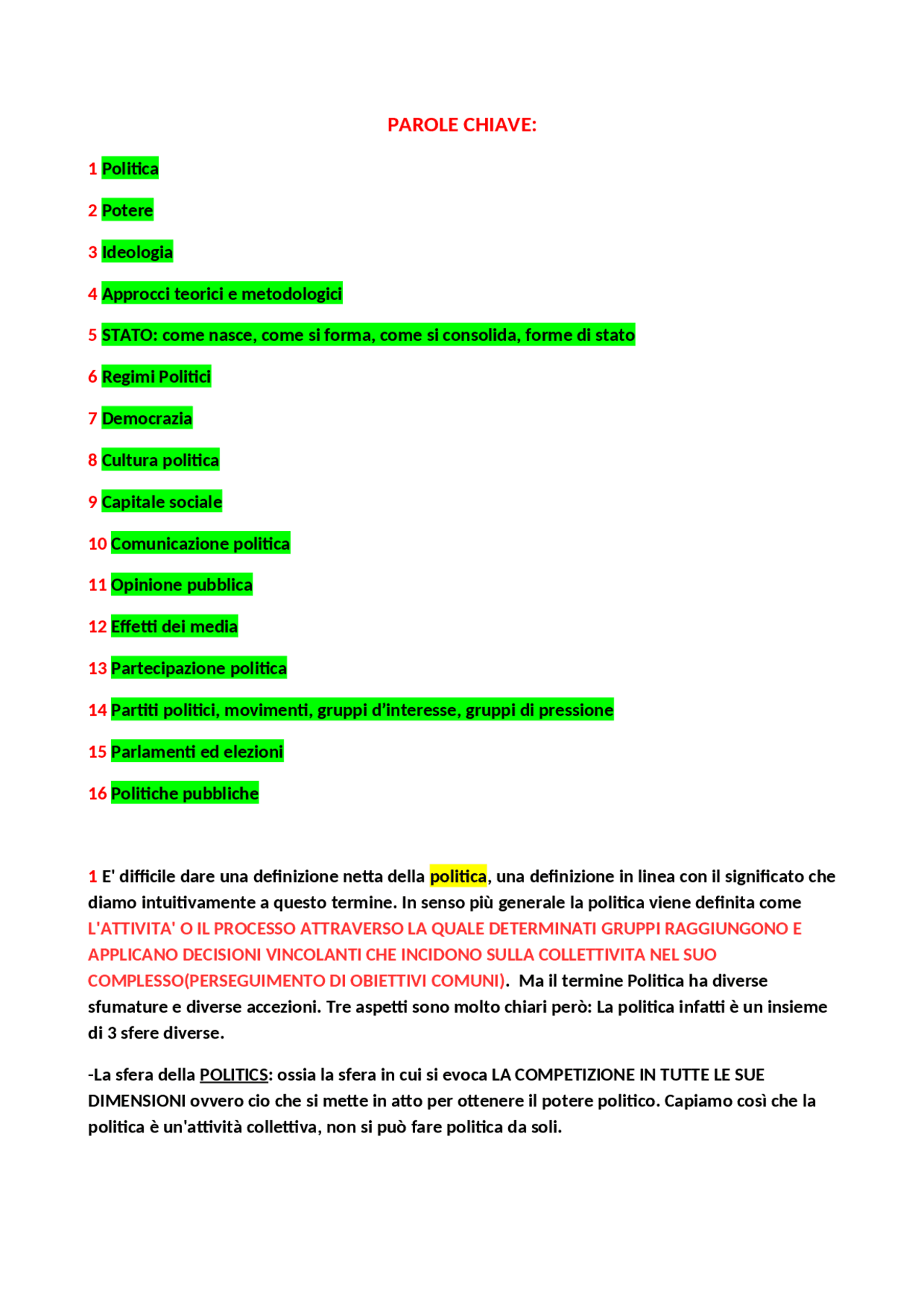 Riassunto Manuale Di Scienze Politiche Mharrop Docsity