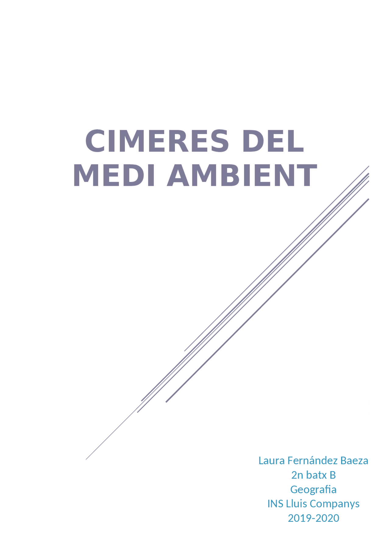 Cimeres mediambient mundials - Docsity