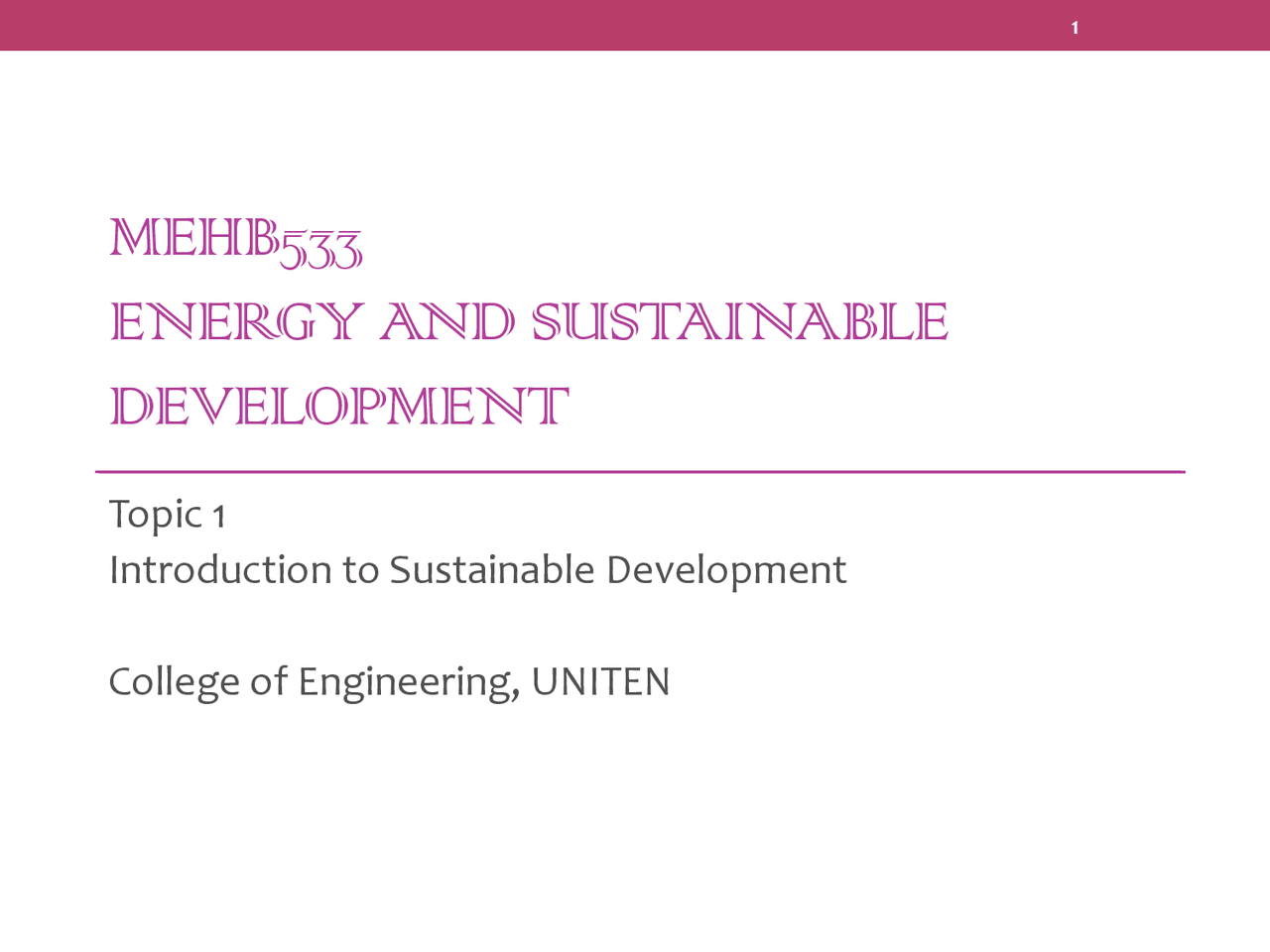 Topic 1 Introduction To Sustainable Development Docsity