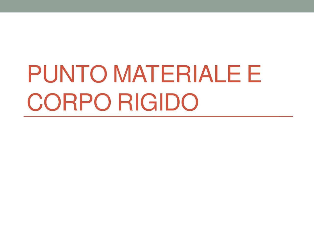 Punto materiale e corpo rigido - Docsity