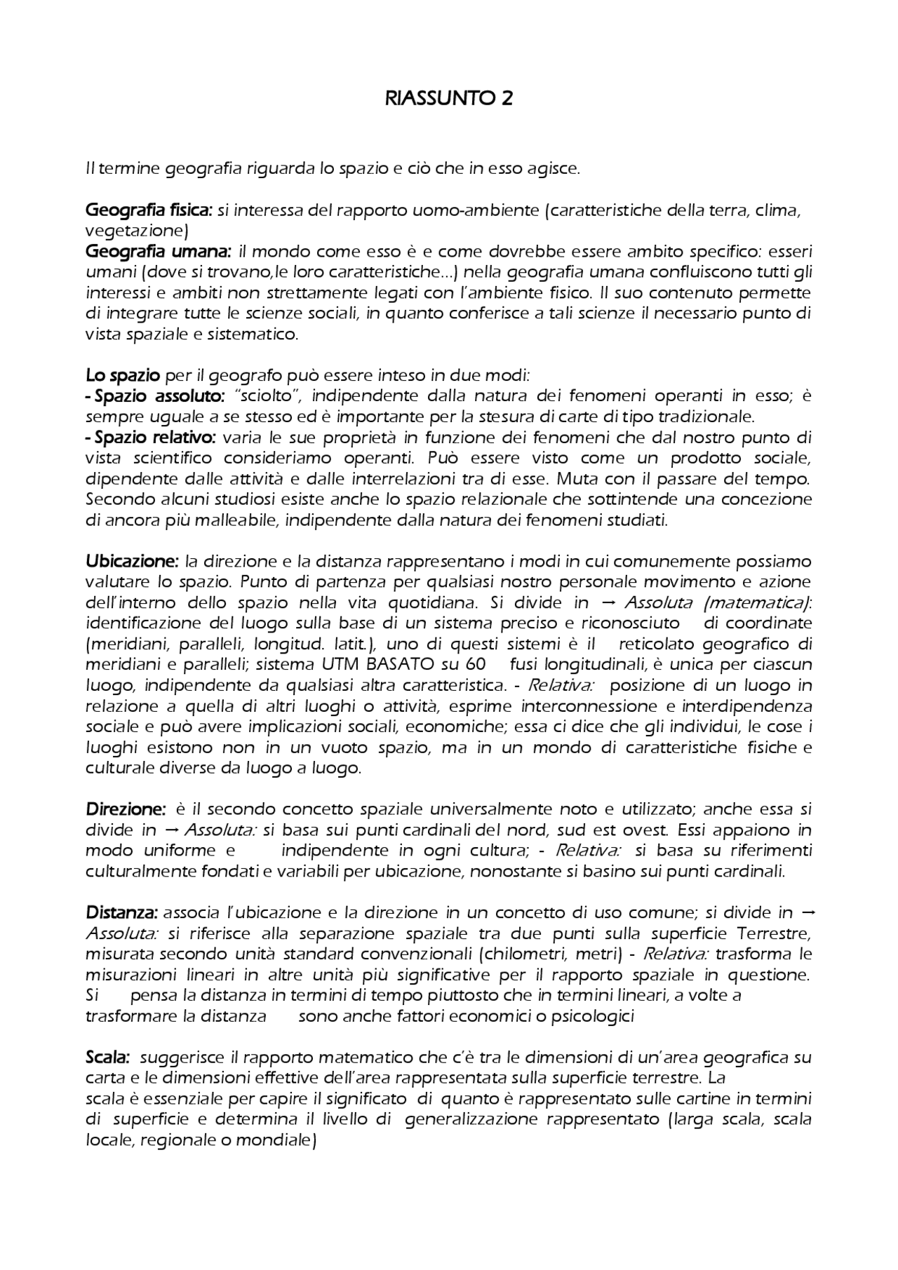 Geografia Umana Un Approccio Visuale Docsity