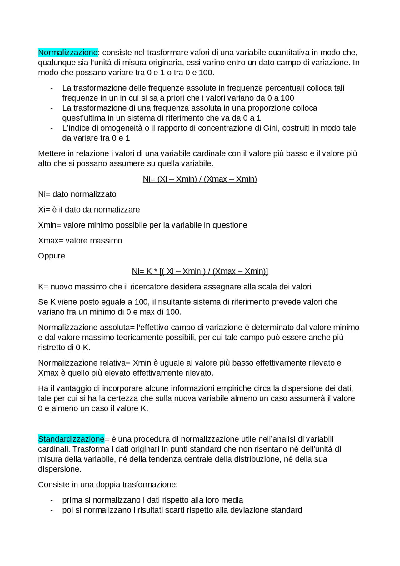 Tecniche Quantitative Di Analisi Appunti Di Tecniche Di Analisi Dei