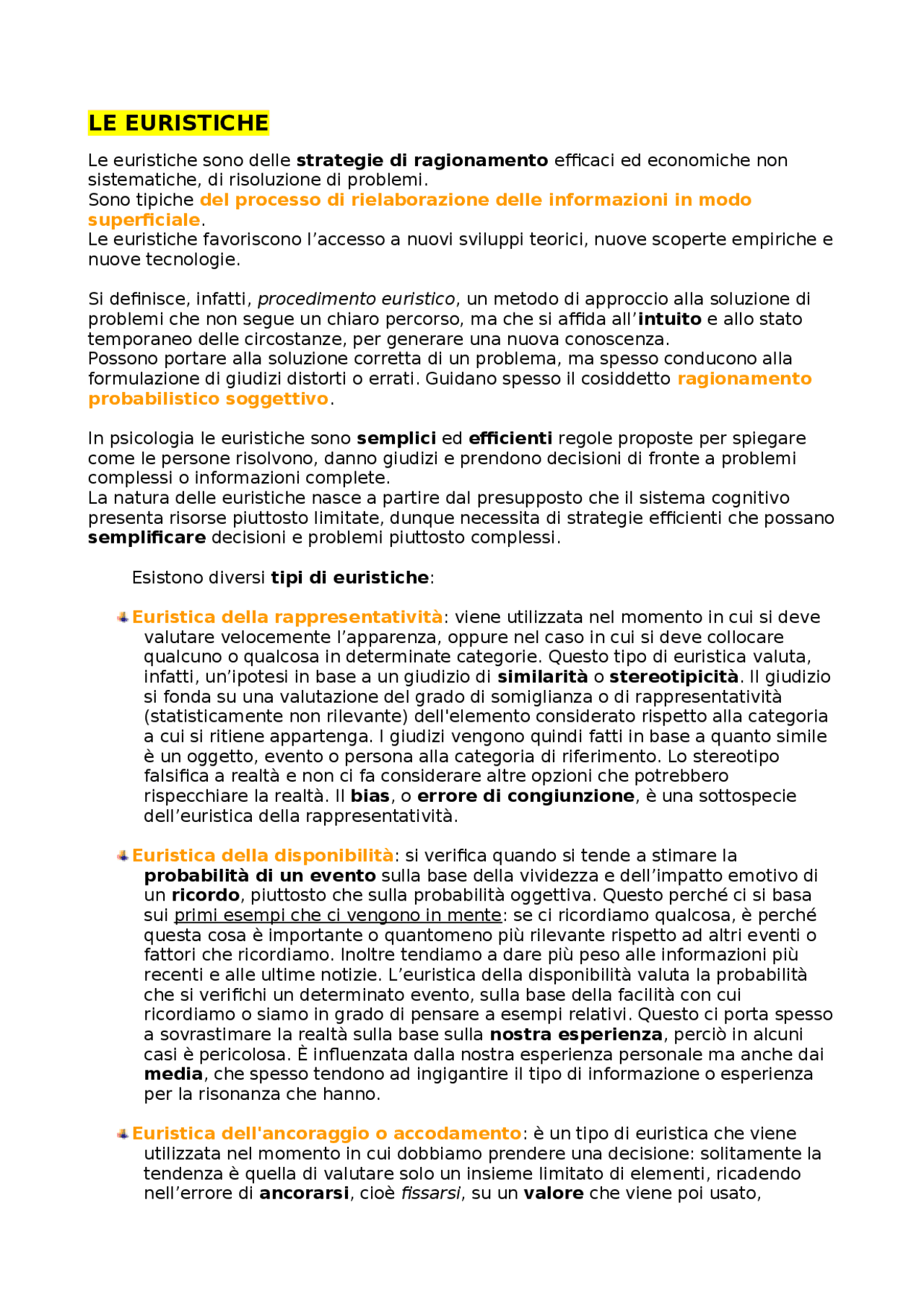 PSICOLOGIA SOCIALE: euristiche ed attribuzioni - Docsity