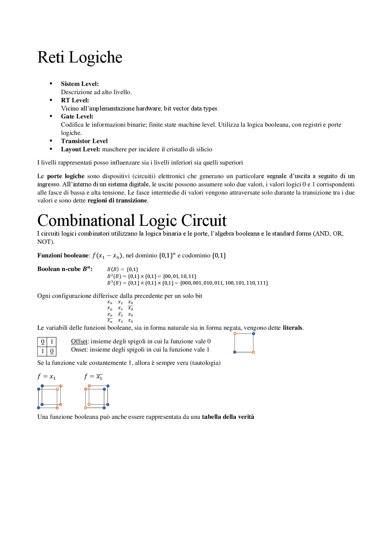 Reti Logiche E Calcolatori Docsity